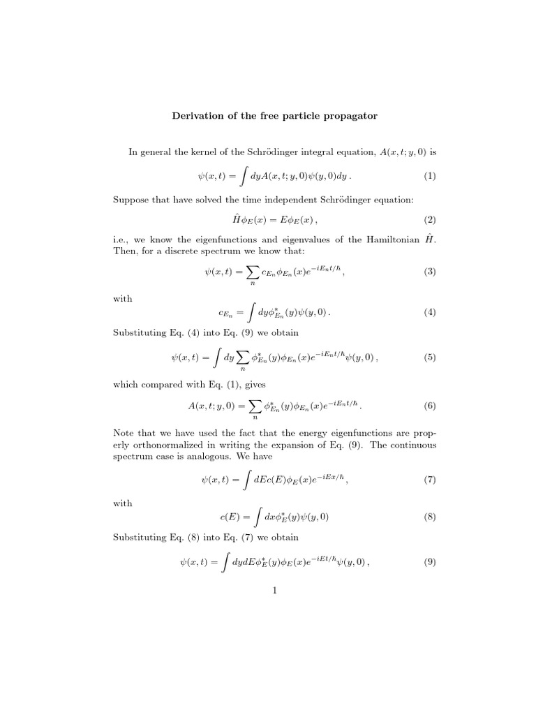 prop | PDF | Hamiltonian (Quantum Mechanics) | Applied And ...