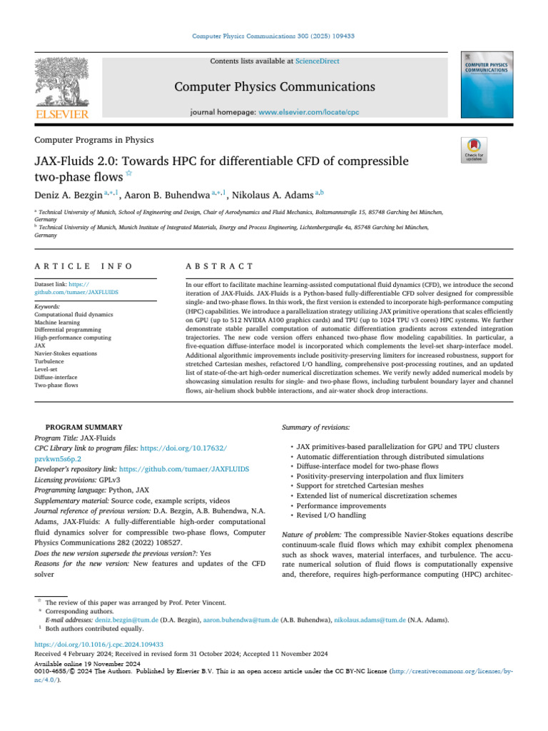 JAX-Fluids 2.0 Towards HPC For Differentiable CFD of Compressible Two-Phase Flows | PDF ...