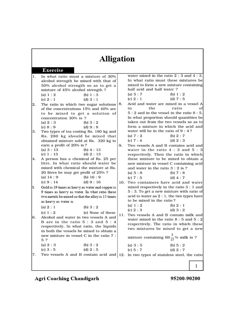 Quant 2 | PDF | Ratio | Alloy