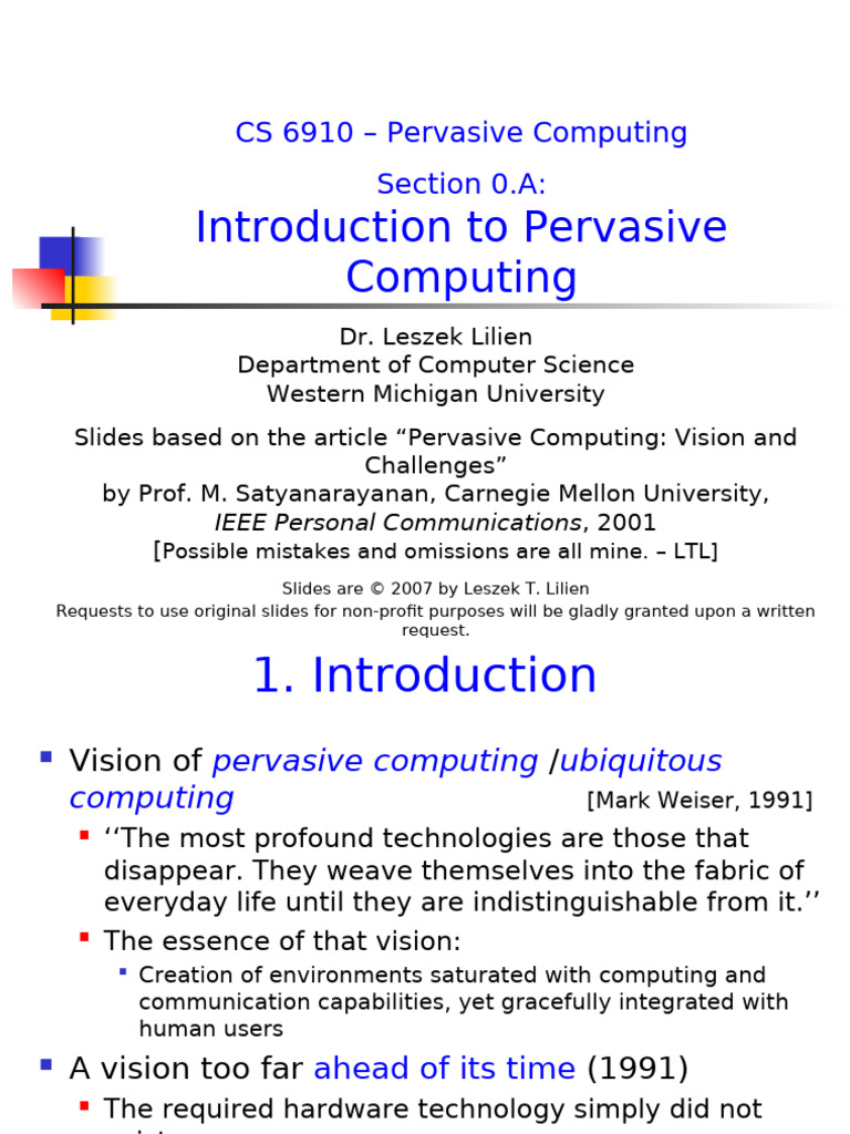 Sec.0a - Intro To Pervasive Computing | PDF | Computer Network ...