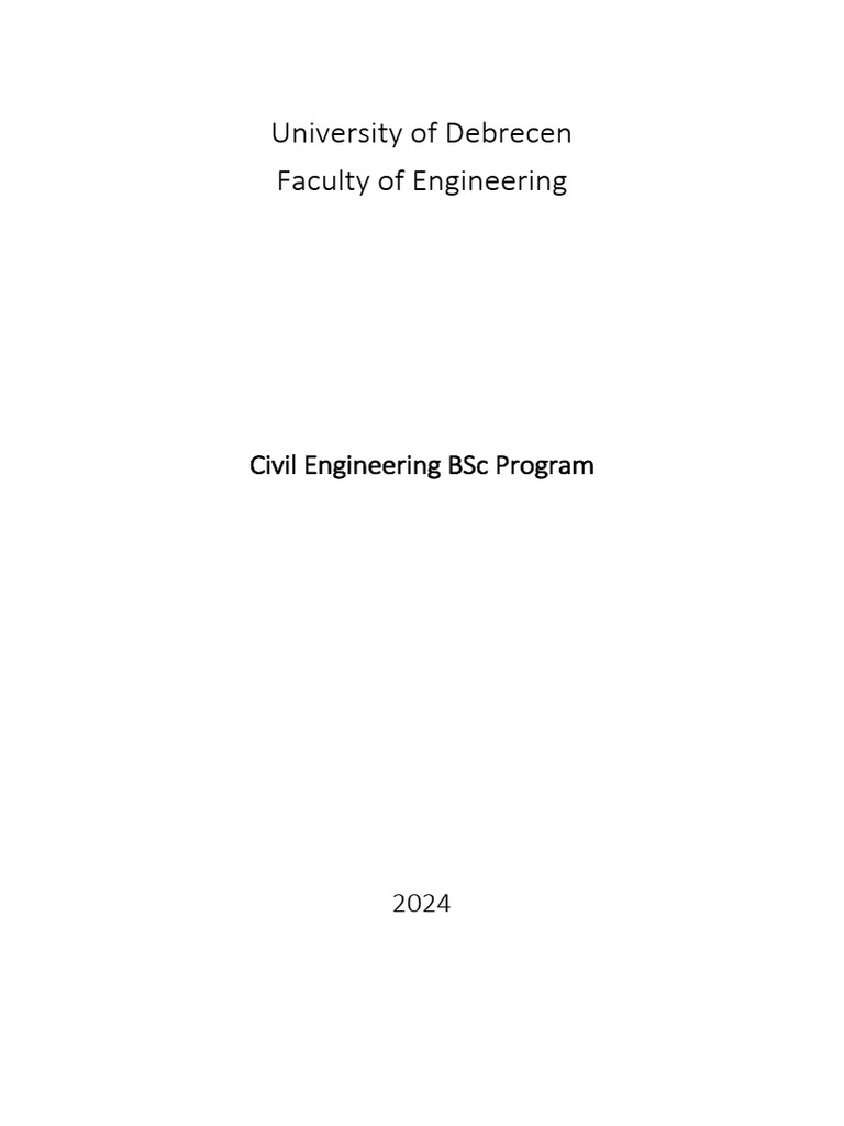 Civil Engineering BSC Bulletin 2024 | PDF | Engineering | Civil Engineering