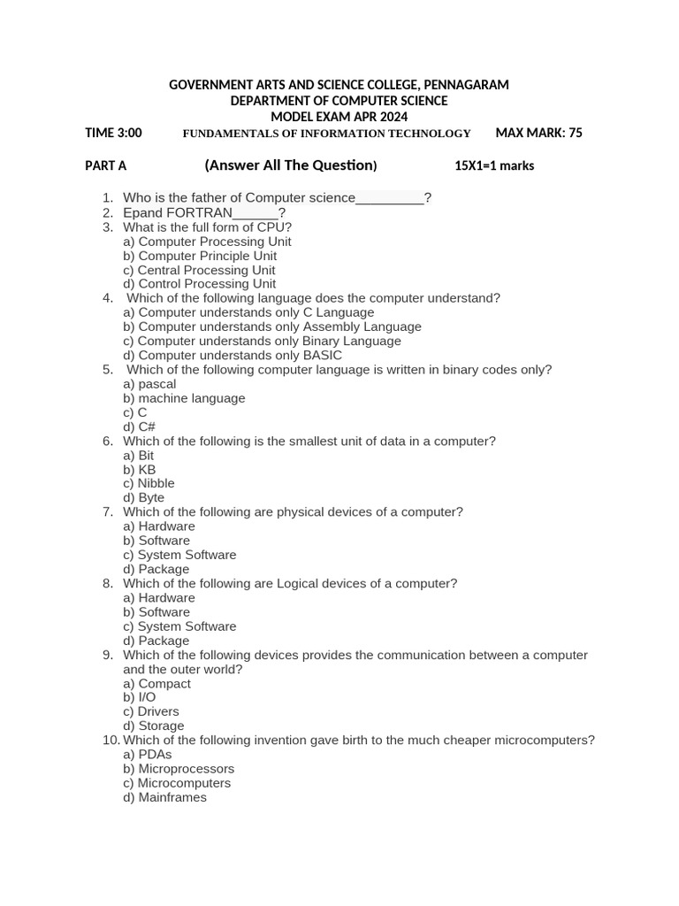 Problem Solving Techniques Model Pdf Microcomputers Computer Data