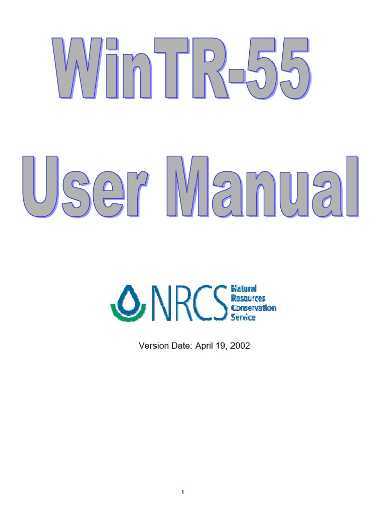 WinTR-55 User Manual - NRCS | PDF | Earth Sciences | Hydrology