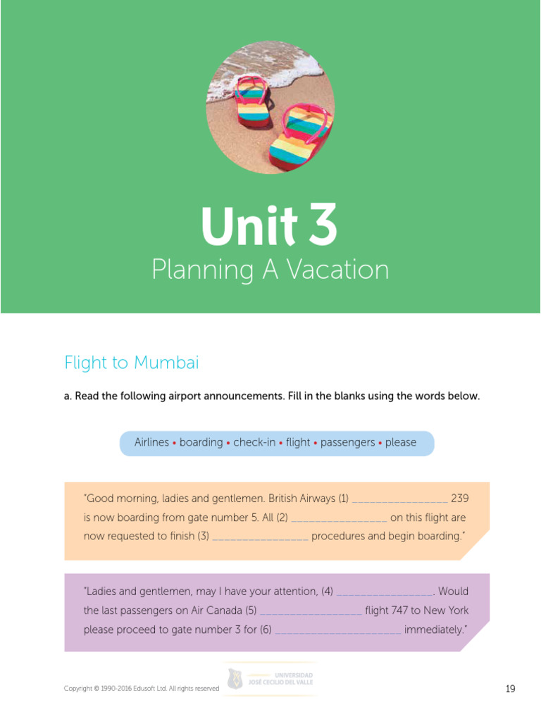 Basic 3 Workbook Unit 3 | PDF