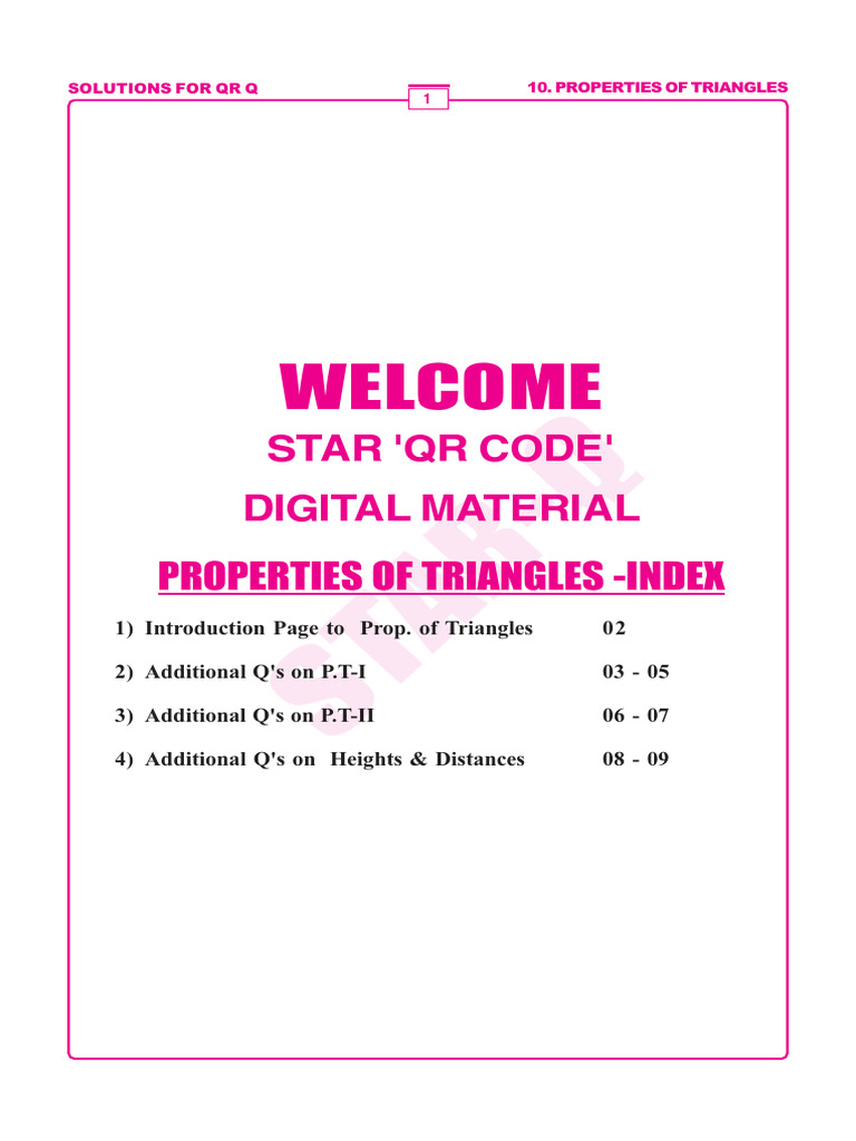 10 Properties of Triangles | PDF | Triangle | Angle
