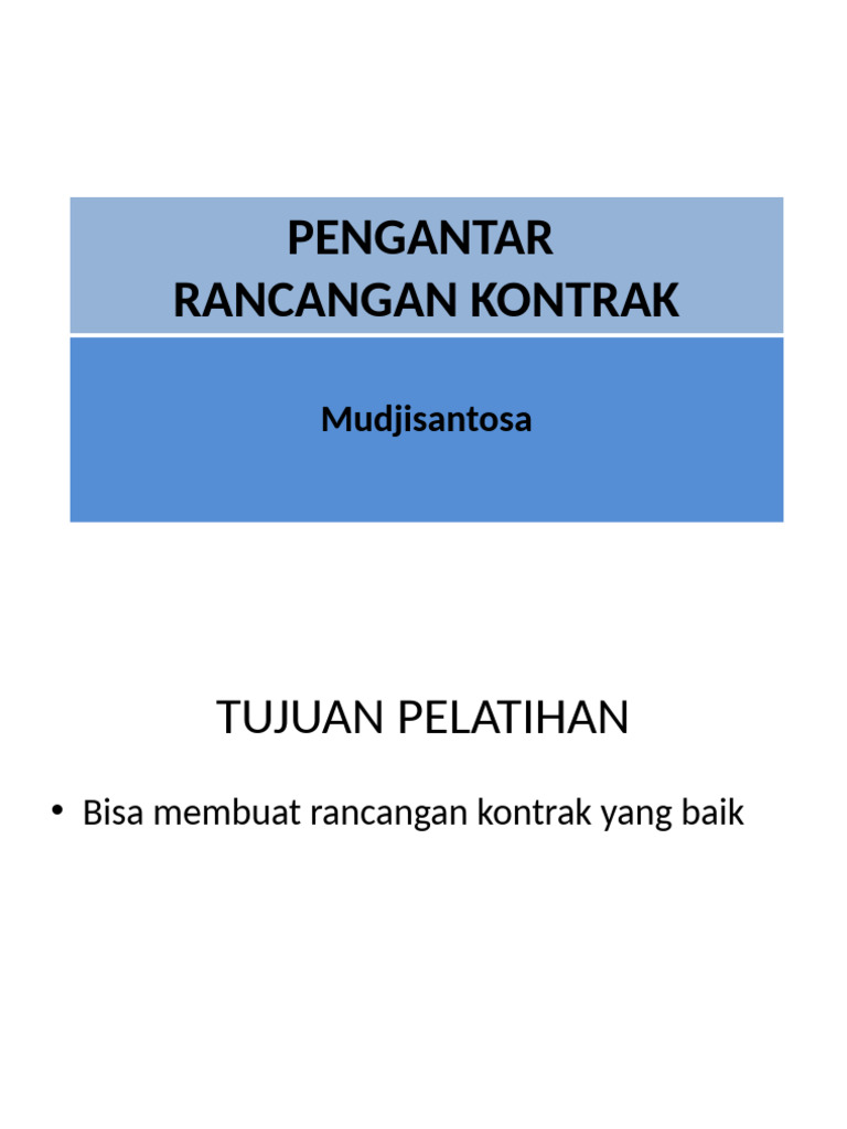 Rancangan Kontrak MS2024 | PDF