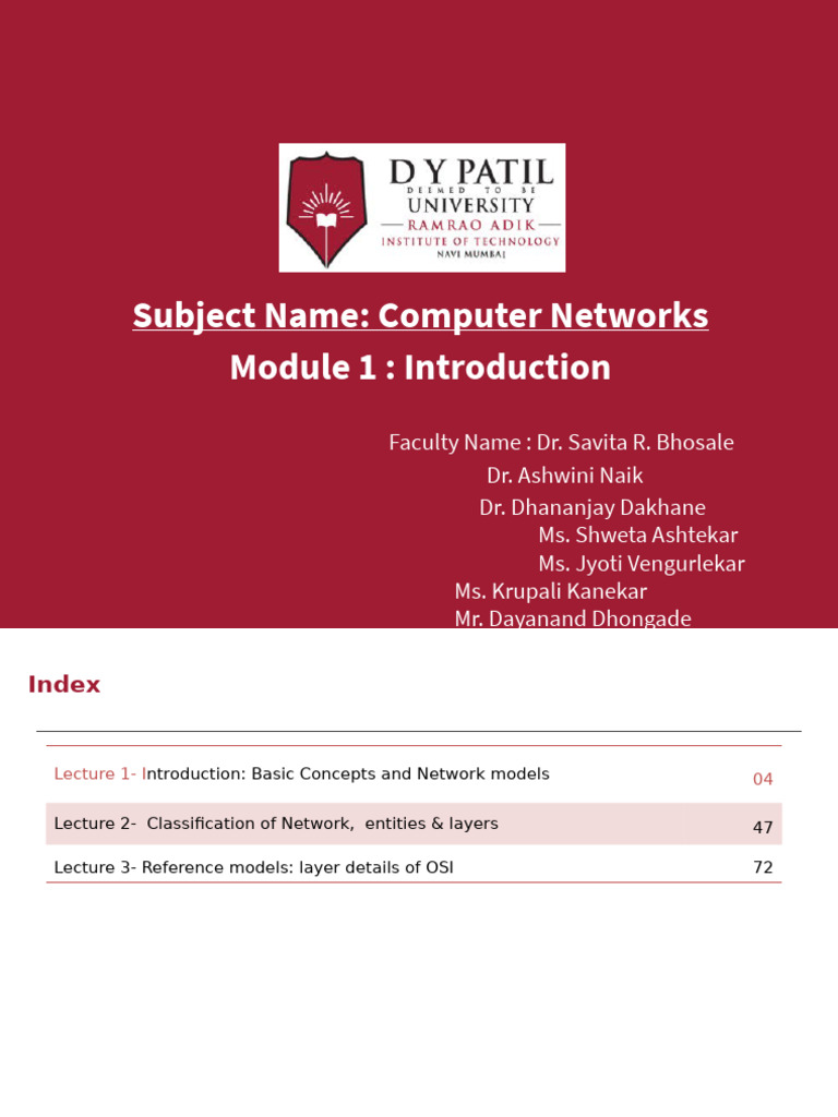 Se Comps CN Week1 Unit 1-Lec1-3 | PDF | Computer Network | Network Topology