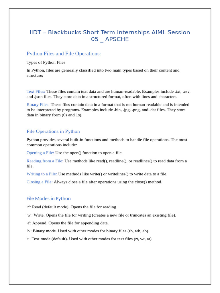 Session-5_Summary-1718363016202 | PDF | Computing | Computer Programming