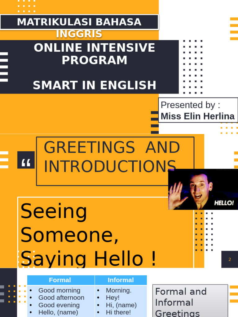 Greeting & Introduction | PDF