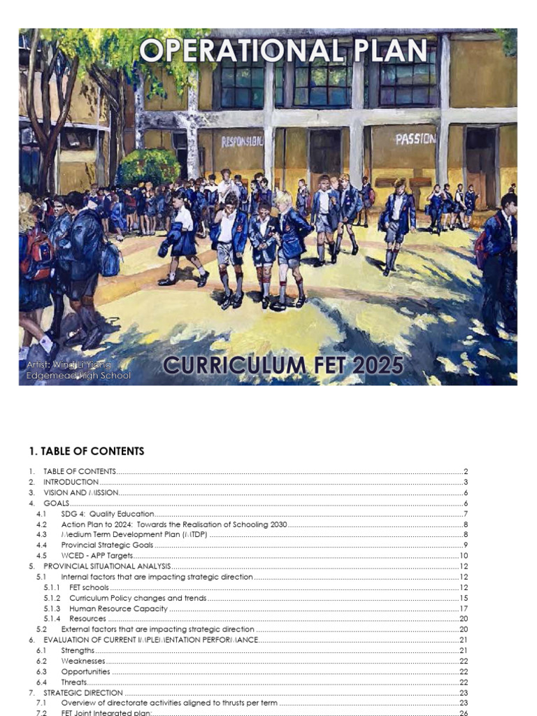 Curriculum FET Operational Plan 2025 - 24!11!25 | PDF | Cost Of Living ...