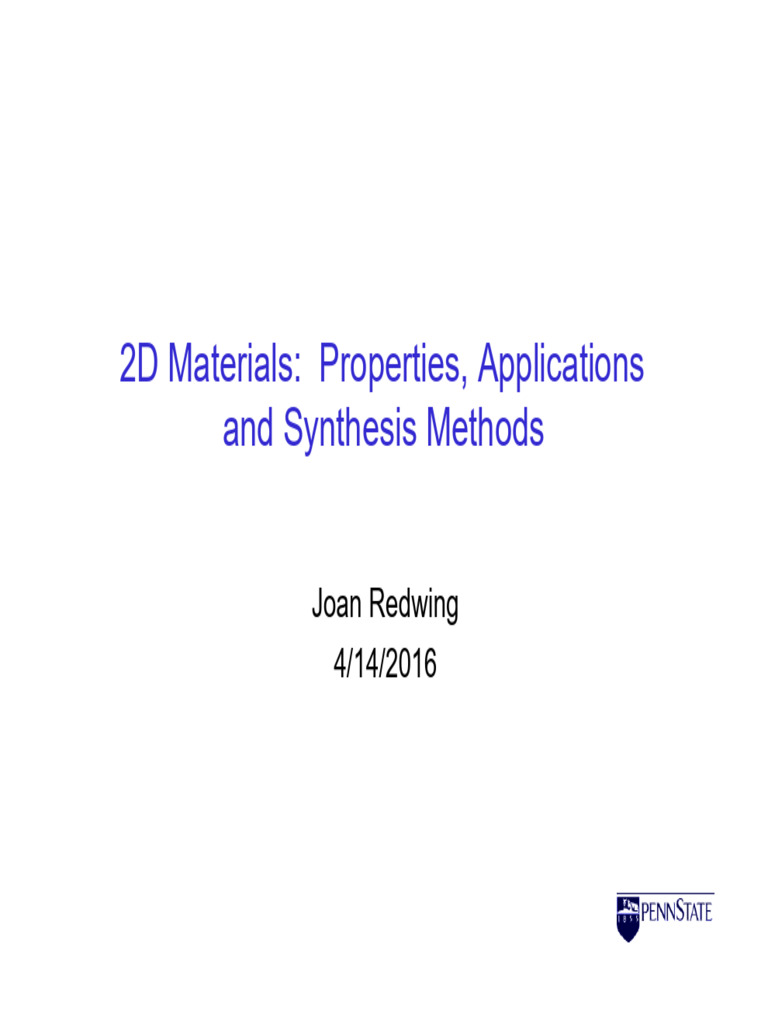 2D Materials - Properties, Applications | PDF | Graphene | Solid State Engineering