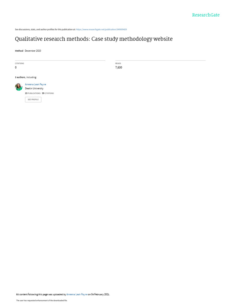 Case Study Methodolody Webpages | PDF | Theory | Epistemology