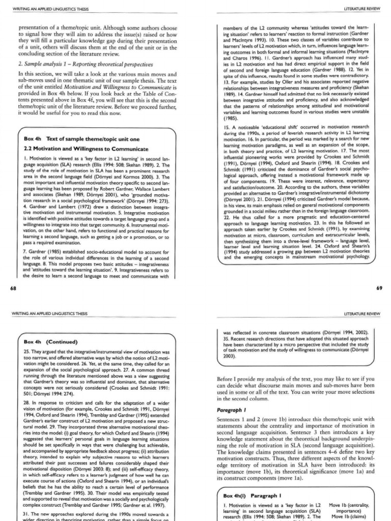 Sample analysis (Bitchener, 2010) | PDF