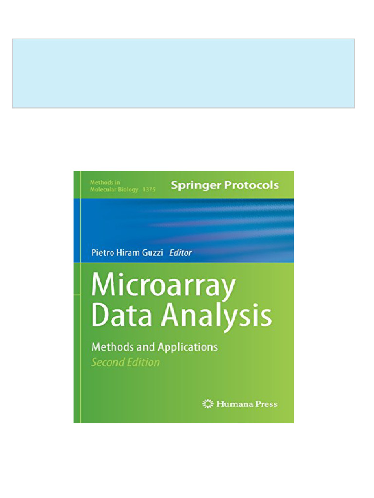 Microarray Data Analysis Methods and Applications 2nd Edition Pietro ... Microarray Data Analysis Methods and Applications 2nd Edition Pietro ...
