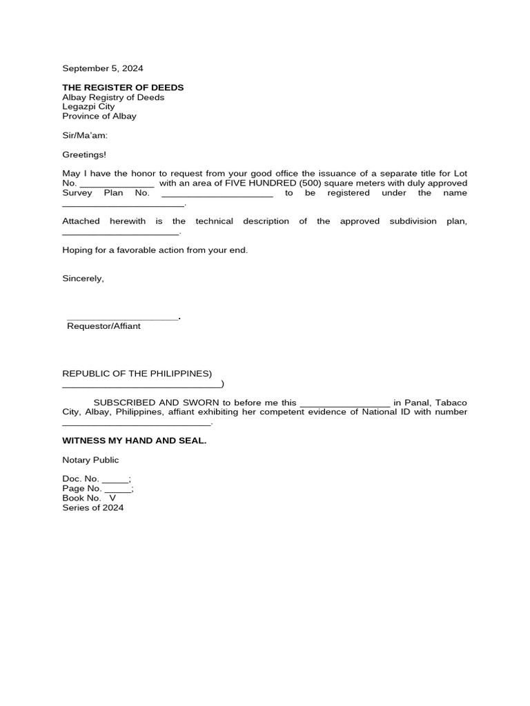 Affidavit of Request Rod | PDF