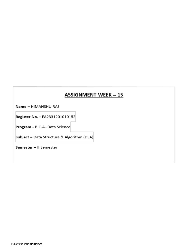 Data Sturcture and Algorithm Week 15 | PDF | Computer Data | Applied Mathematics