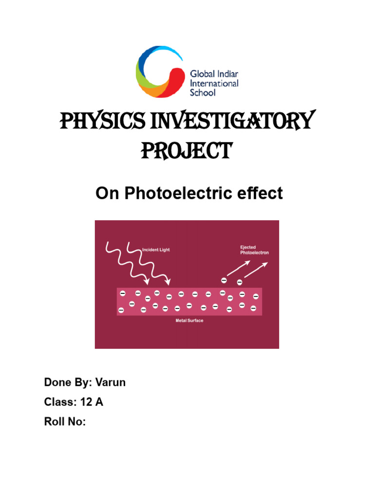 Physics-Project Class 12 | PDF | Photoelectric Effect | Forms Of Energy