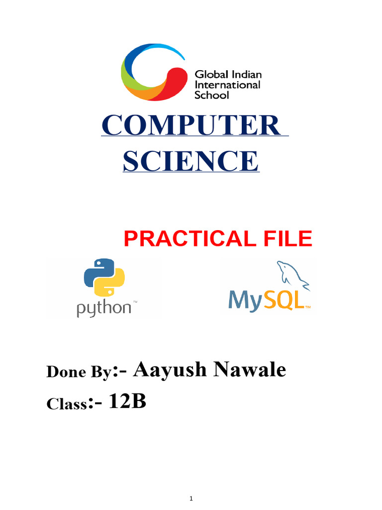Computer Science Practical File 2024 | PDF | Letter Case | Python ...