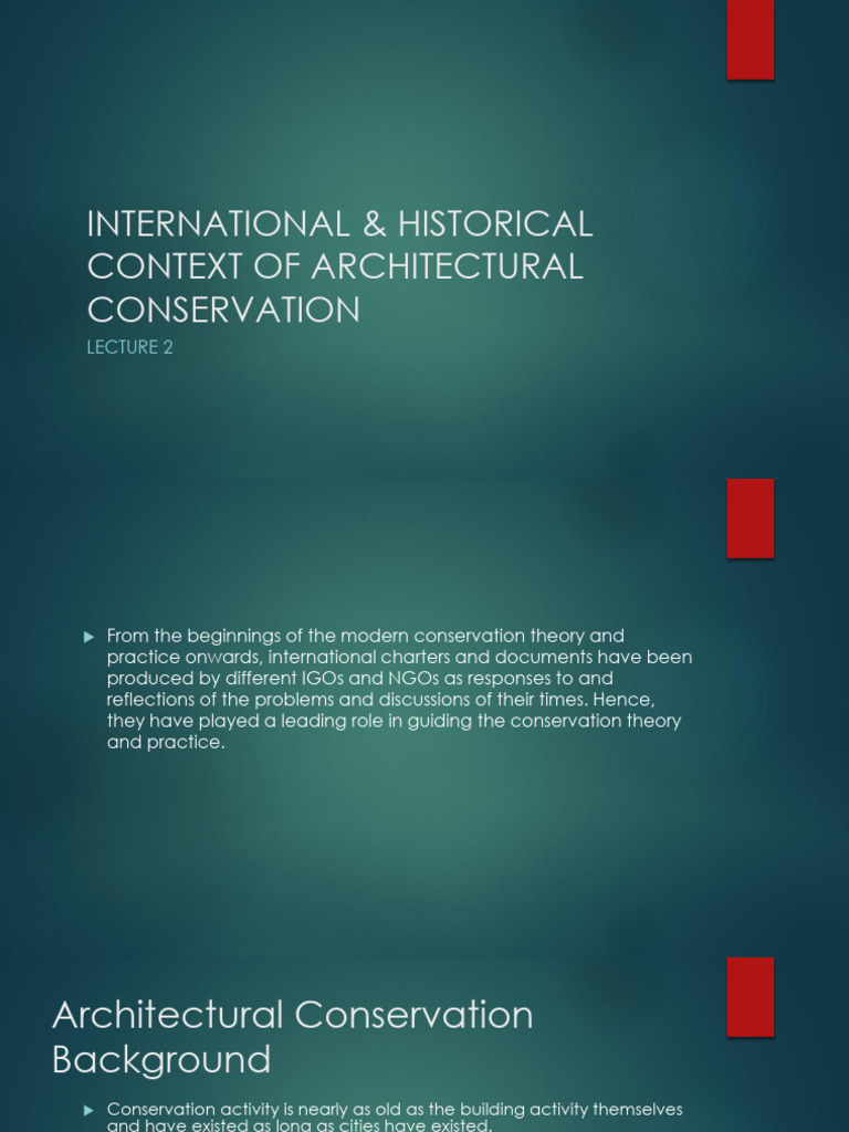 Lecture 2-Arch 323 | PDF | Cultural Heritage Lecture 2-Arch 323 | PDF | Cultural Heritage