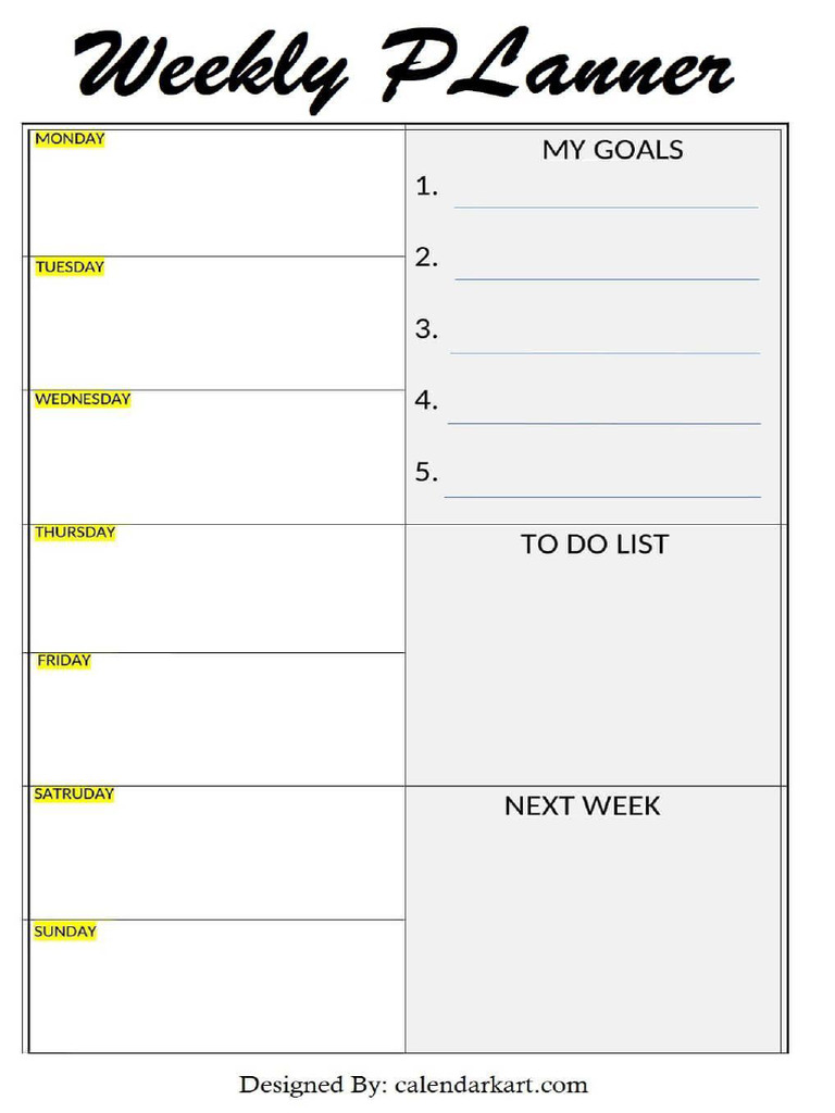 Weekly Planner Printable | PDF