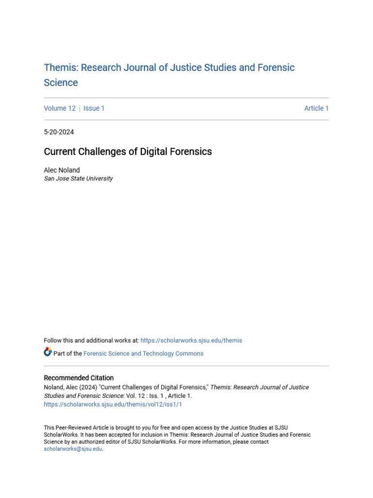 Current Challenges of Digital Forensics | PDF | Digital Forensics | Cybercrime