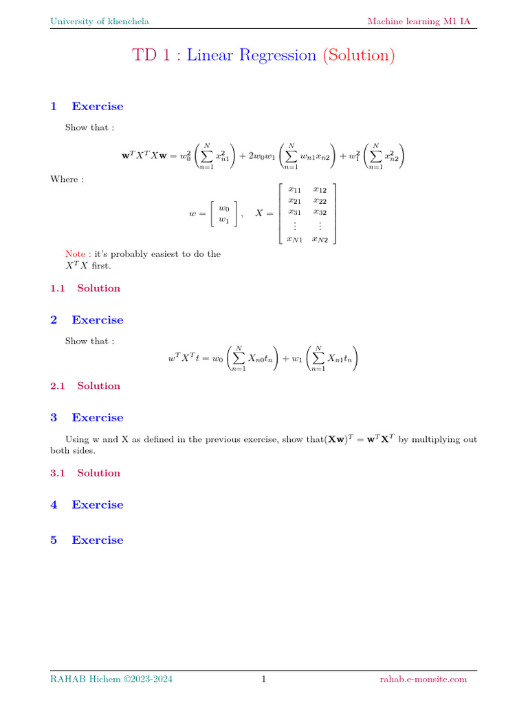 TD 1_Solution | PDF
