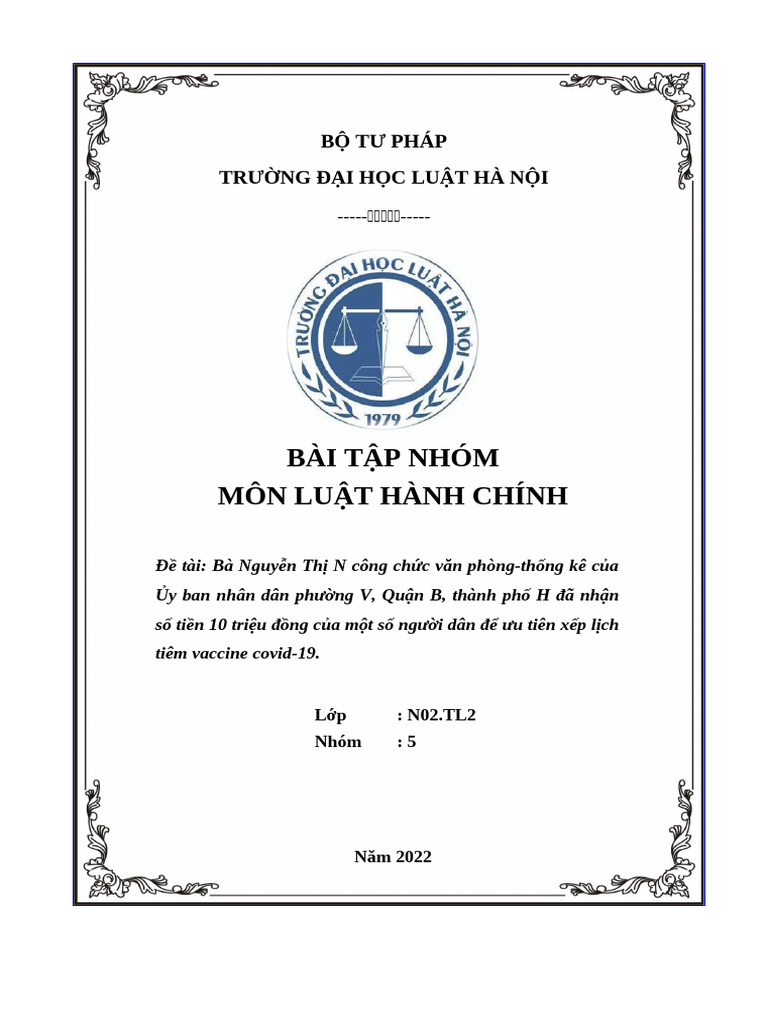 LHC N02.TL2 4604 Nhóm 5 | PDF