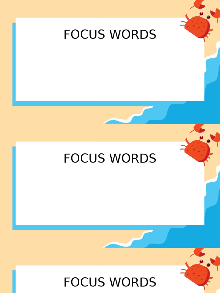 Essential Focus Words Guide | PDF
