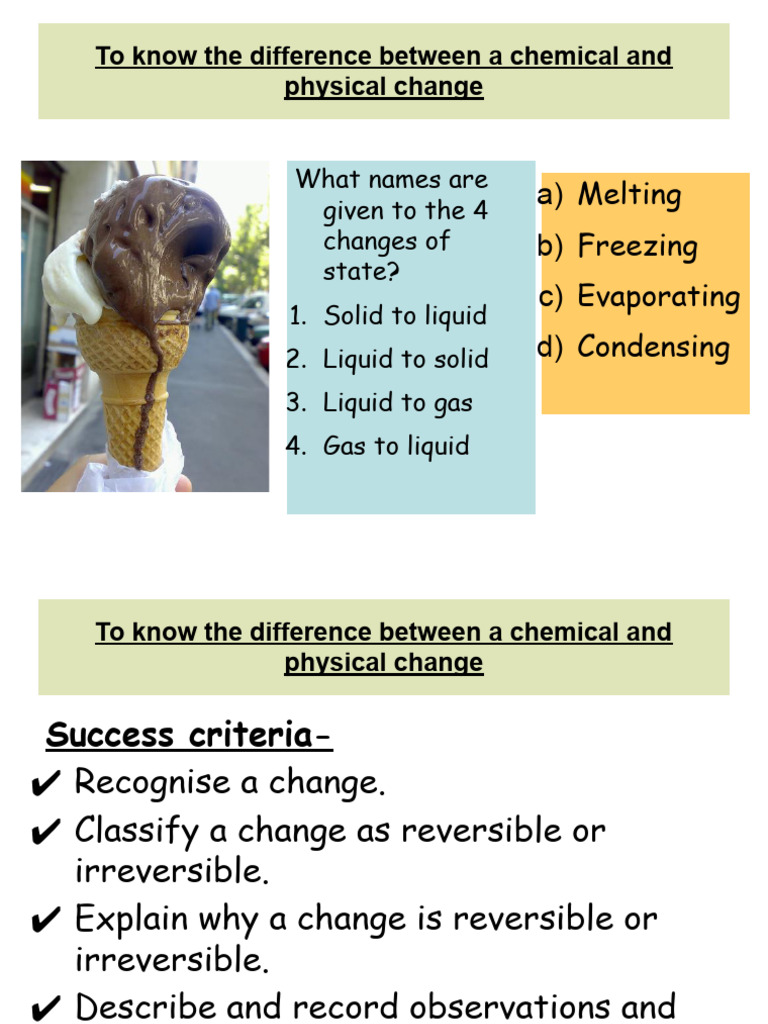 Chemical vs. Physical Changes Explained | PDF | Liquids | Water