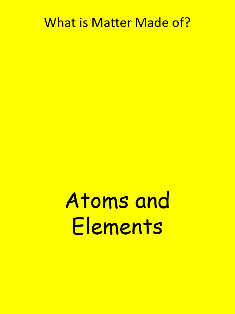 What Is Matter Made of G4 | PDF