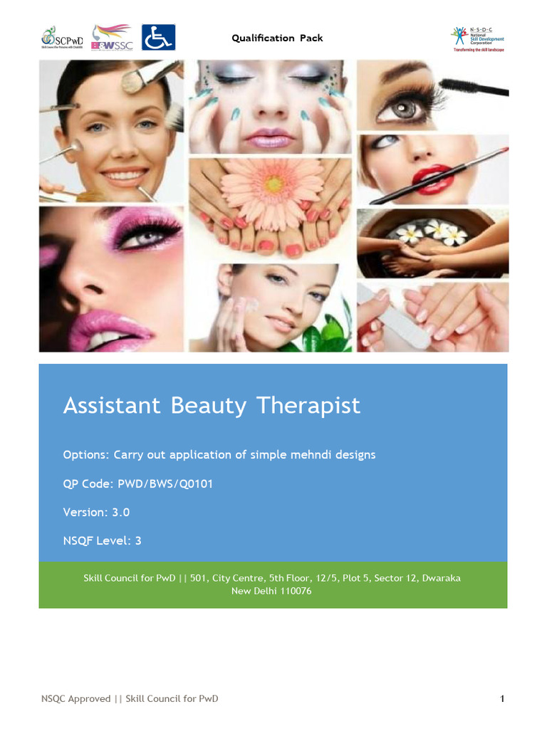 QP - Assistant Beauty Therapist LD | PDF | Hygiene | Occupational ...