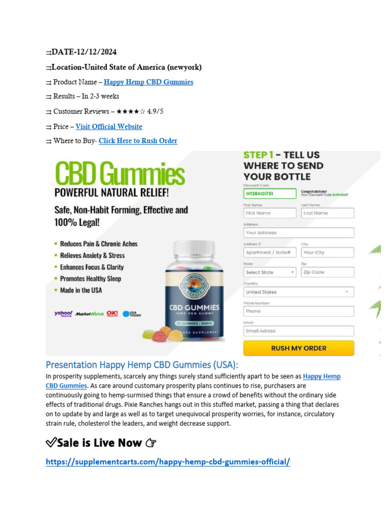 Happy Hemp CBD Gummies | PDF | Cholesterol | High Density Lipoprotein