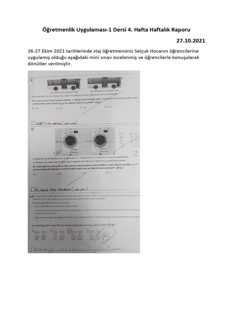 26-27 EKİM STAJ RAPORU (1) (1) | PDF
