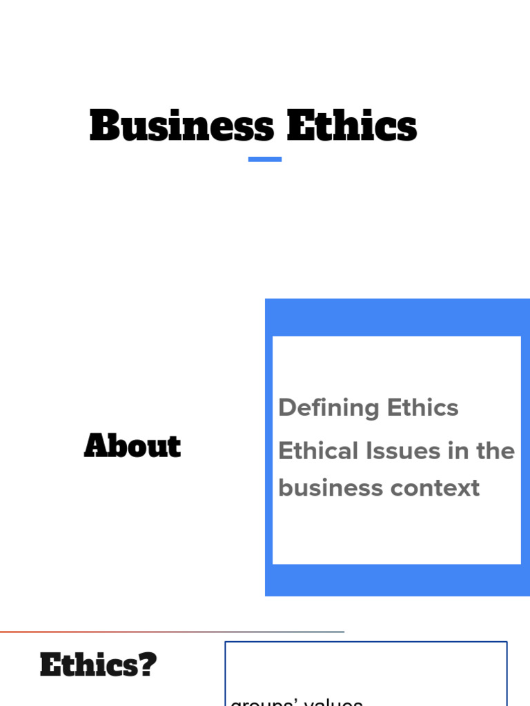 Lecture 2 - Defining Ethics | PDF | Business Ethics | Morality