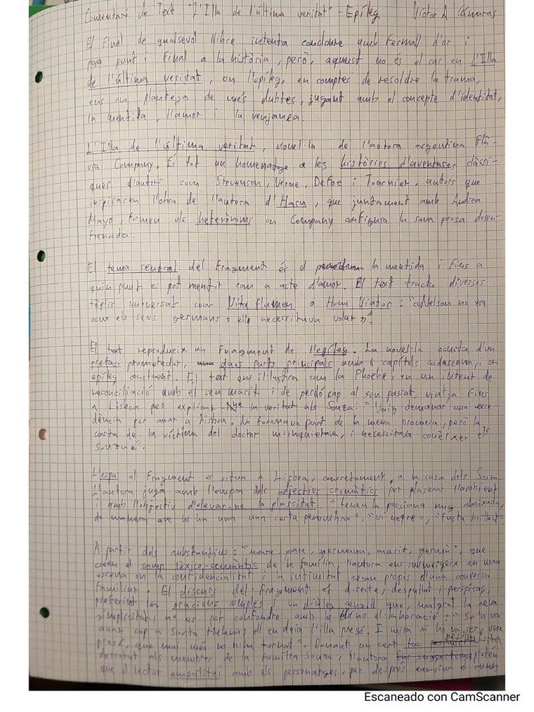 Comentari Illa 4 | PDF