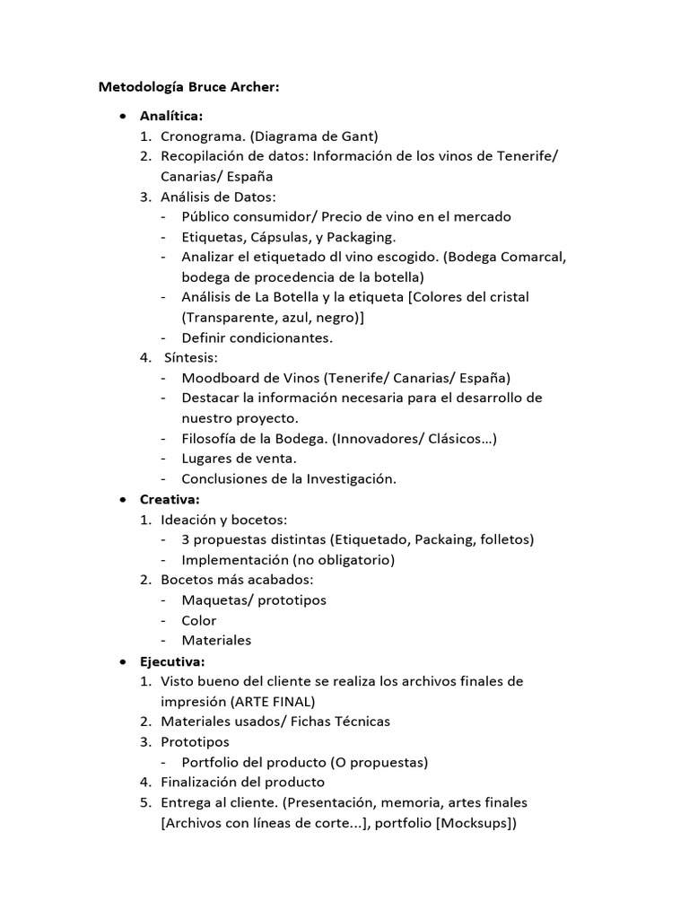 Metodología Bruce Archer | PDF