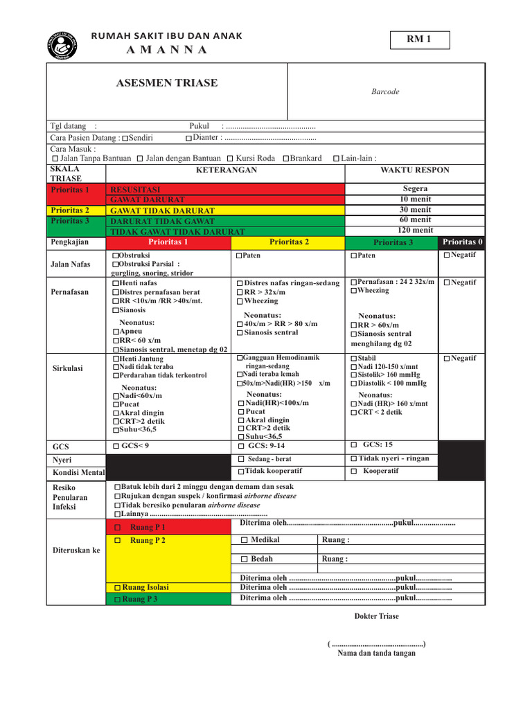 RM ASESMEN TRIASE UGD AMANNA NEW | PDF