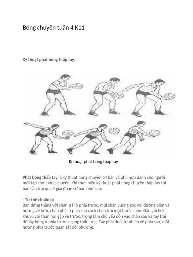 Bóng chuyền tuần 4 K11 | PDF