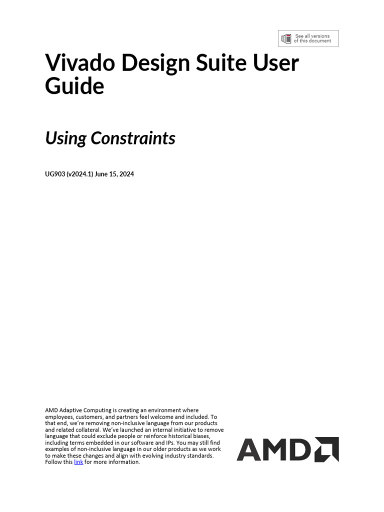 Ug903 Vivado Using Constraints | PDF | Integrated Development Environment | Command Line Interface