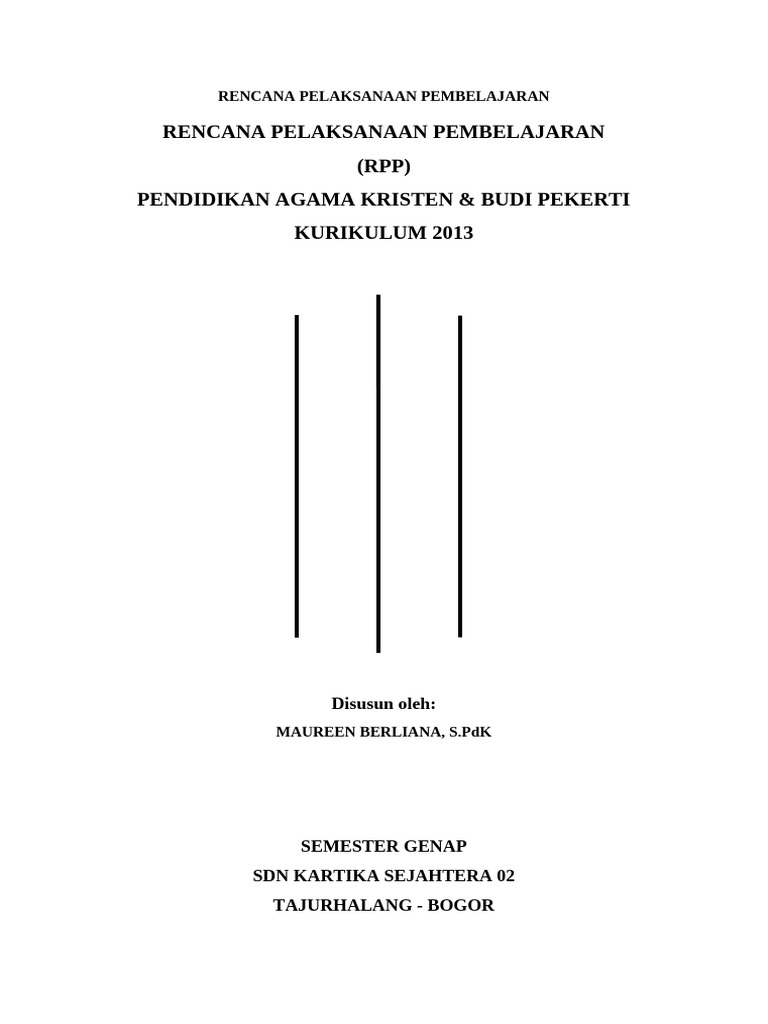 Cover RPP Genap | PDF