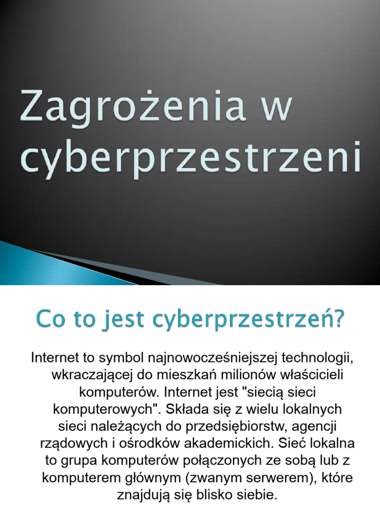 Zagrozenia w Cyberprzestrzeni - PDF | PDF