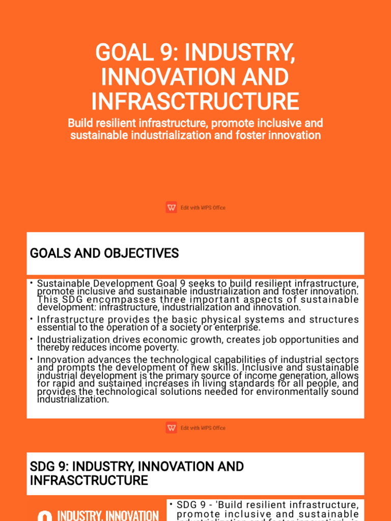 SDG9-PRESENTATION | PDF | Infrastructure | Sustainability
