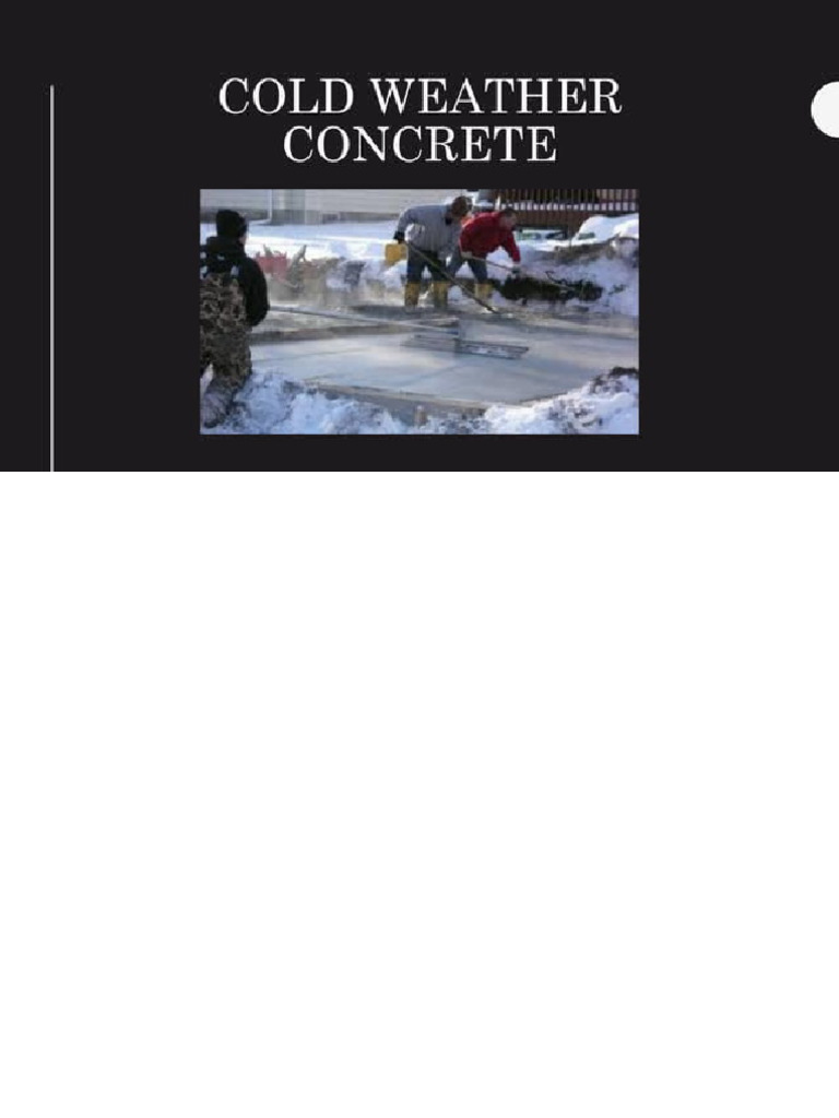 Cold Weather Concrete 71017843 | PDF