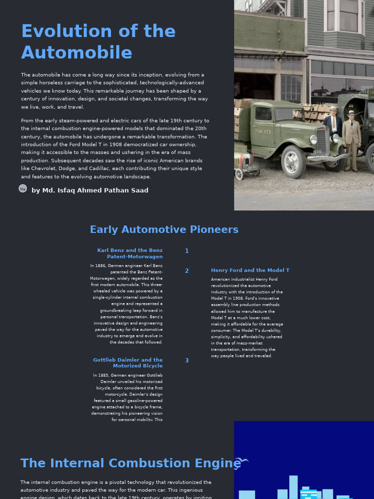 Evolution-of-the-Automobile | PDF | Engines | Electric Vehicle
