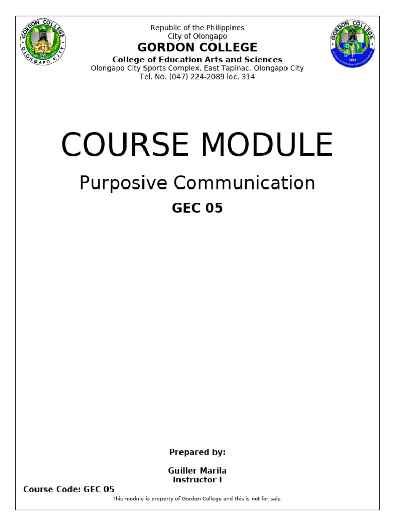 Gec05 Final Term Module | PDF | Communication | Symbols