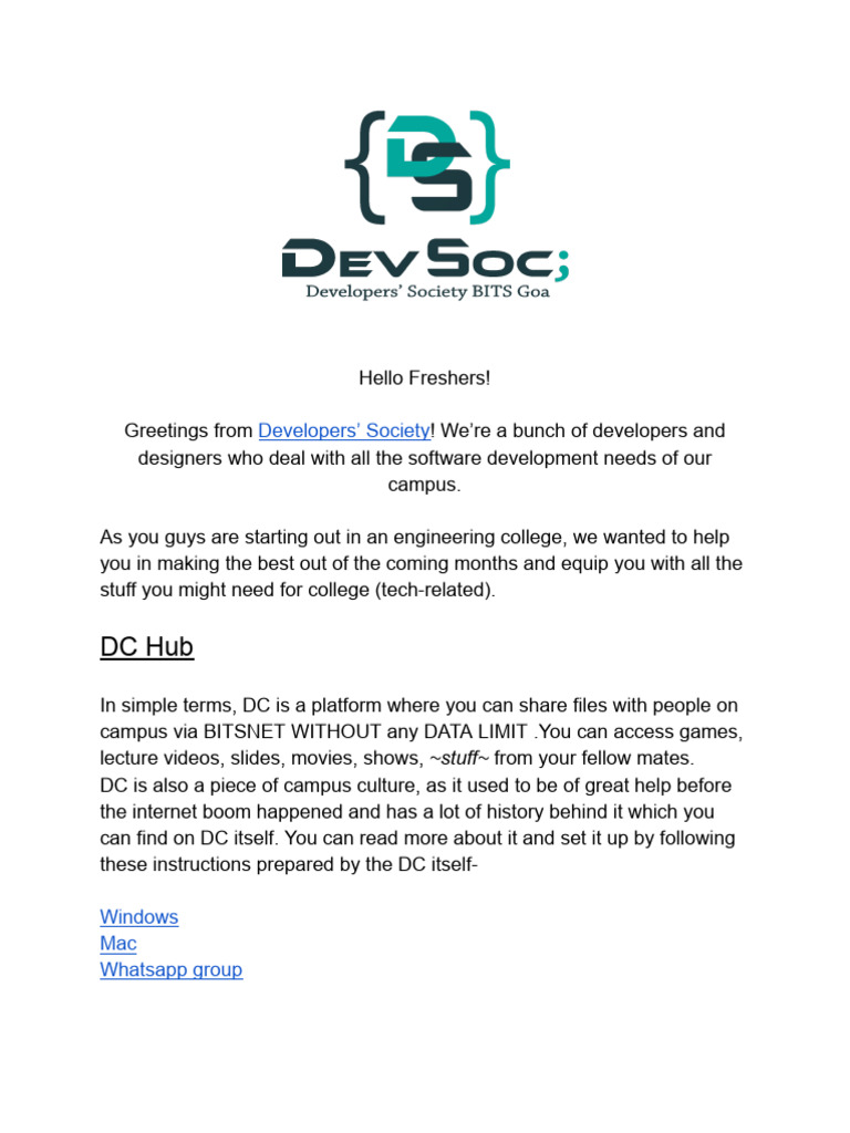 College Tech Guide for Freshers | PDF | Computer Programming | Microsoft Windows