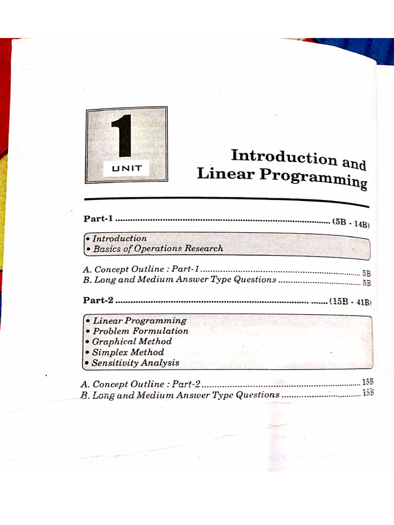 Operational Research (7th Sem Quantum) (Units Only) (V2) | PDF