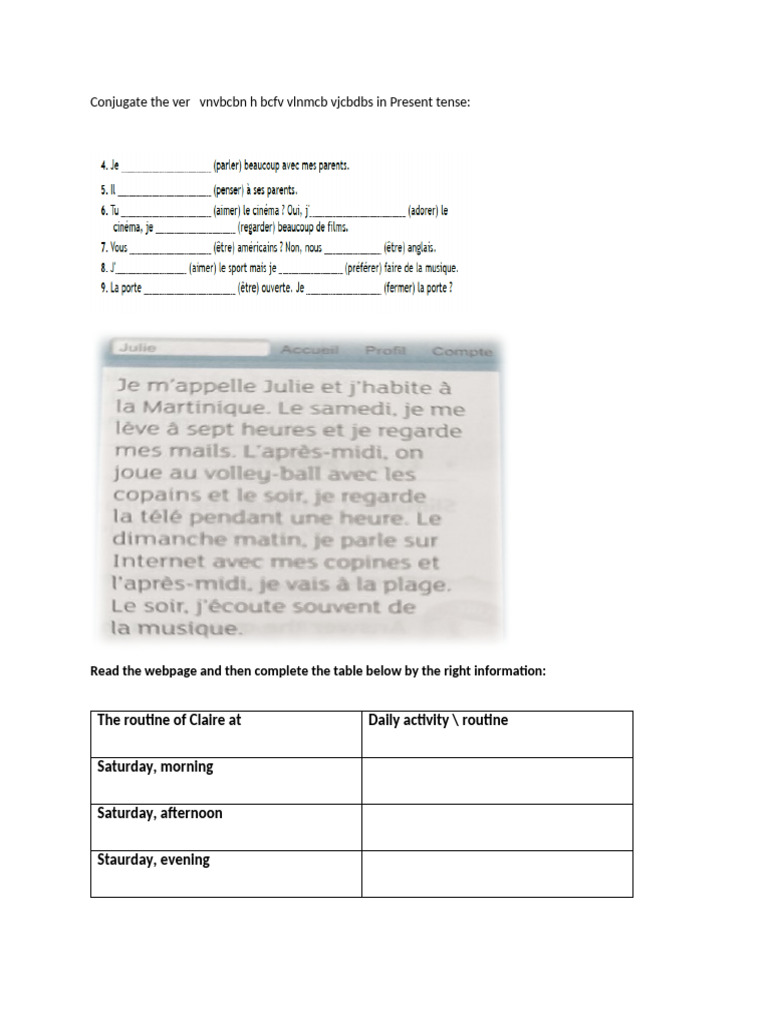 Present Tense Conjugation Guide | PDF