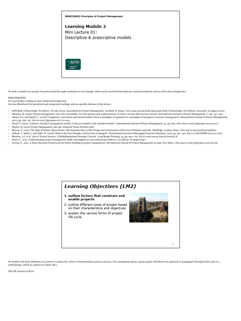 LM2 ML01 Descriptive and Prescriptive Models NOTES | PDF | Project ...