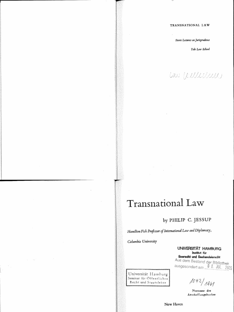 Jessup 1956, Transnational Law | PDF